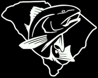 Redfish decal | Etsy