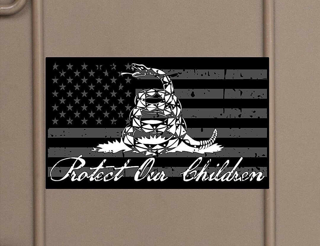 American Flag Protect Our Children Gadsden 1776 We the People Weathered ...