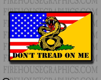 Don't Tread on Me 1776 Gadsden Snake Flag Car Truck Van Window or ...