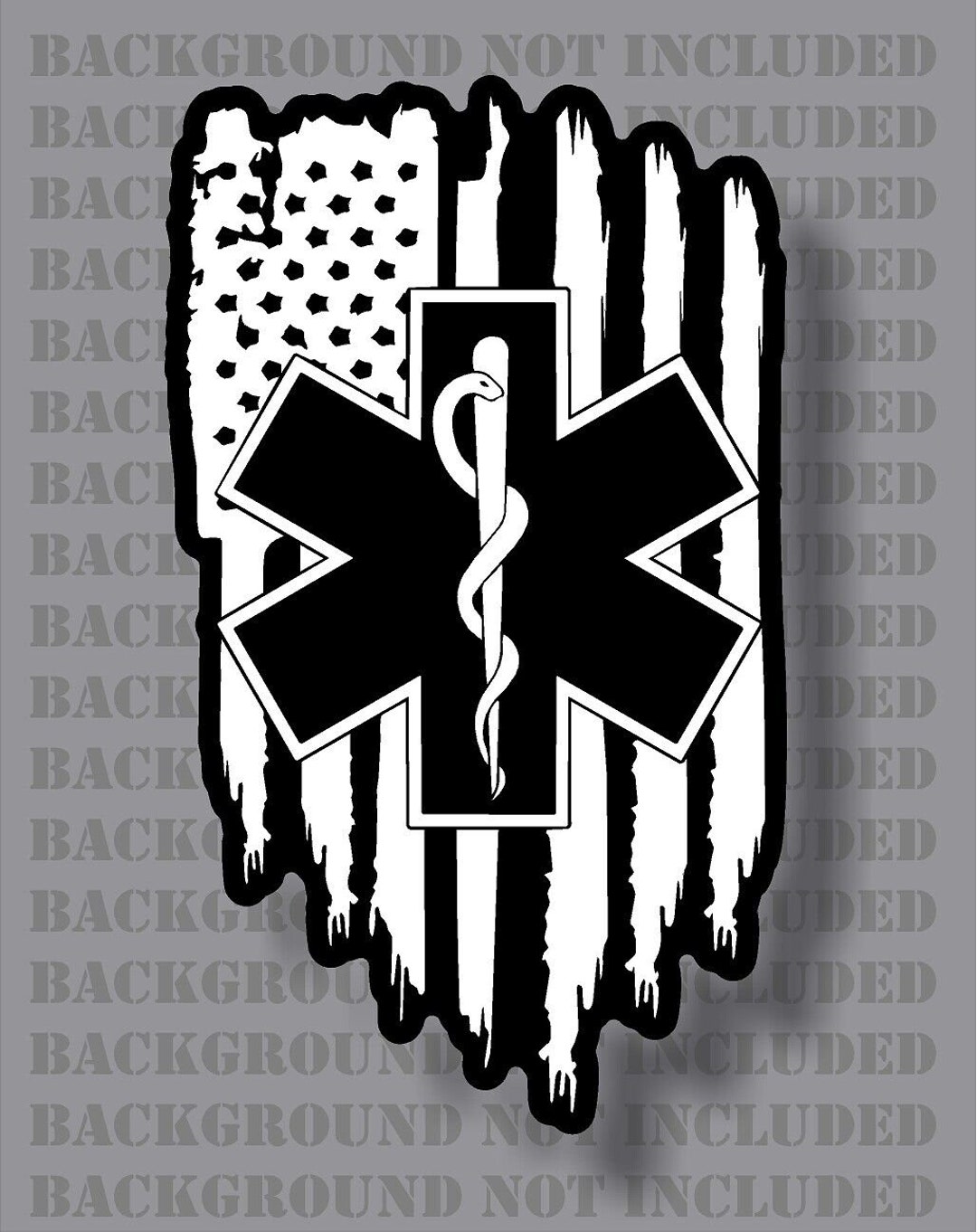 EMS Star of Life EMT Paramedic Medic American Flag Sticker Decal - Etsy
