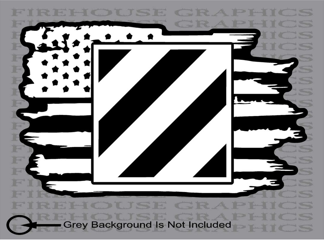 US Army 3rd Infantry Division Marne American Flag Sticker Decal - Etsy