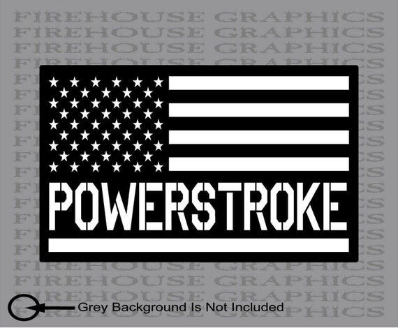 Powerstroke Dieselsticker Diesel Powered 4"X36" Roxor Decals Diesel