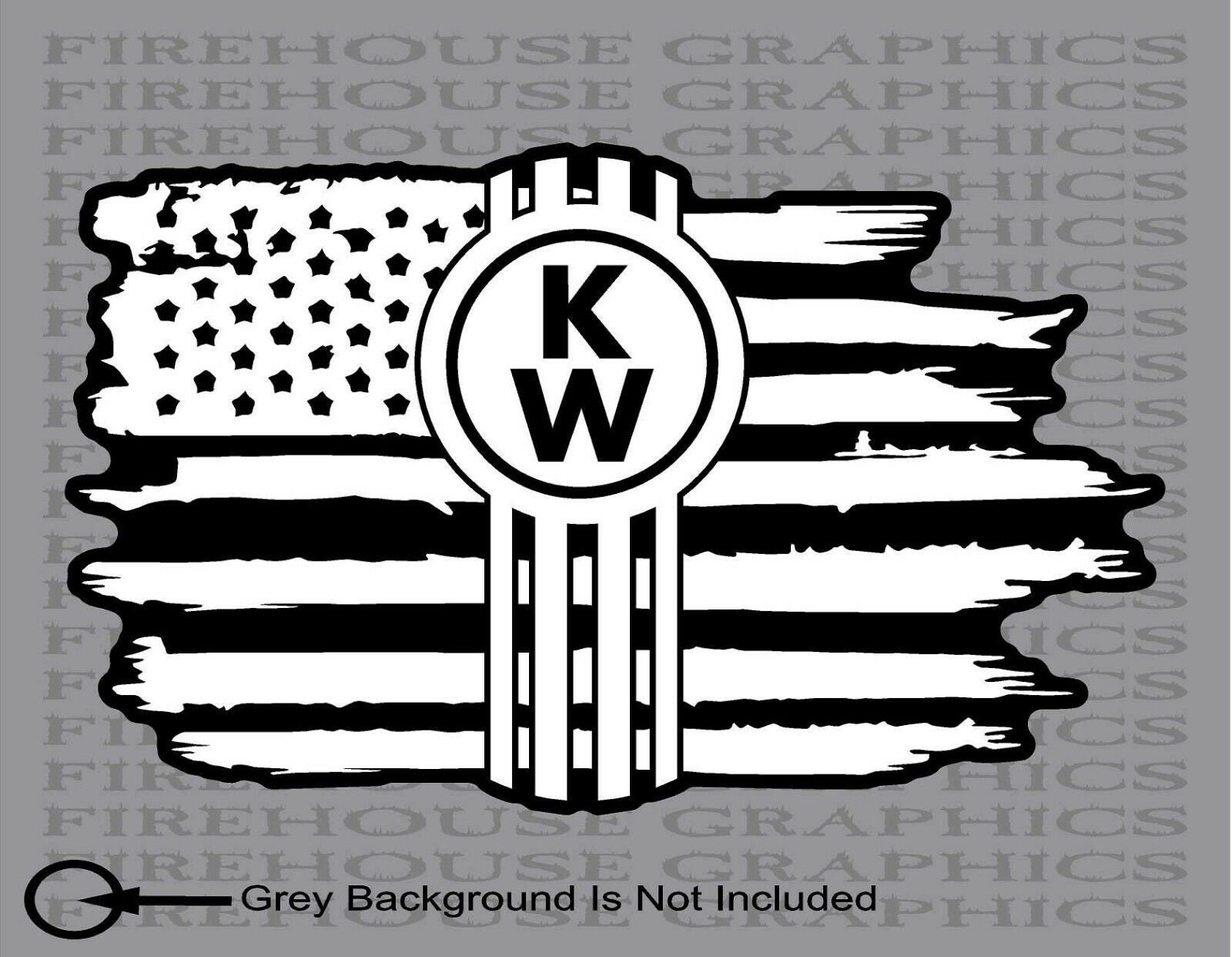 Kenworth Big Rig Semi Truck 18 Wheeler American Flag Diesel Sticker ...