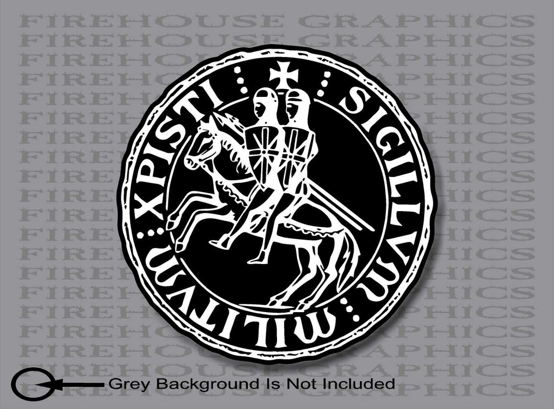Knights Templar Seal Catholic Christian Mason Sticker Decal - Etsy