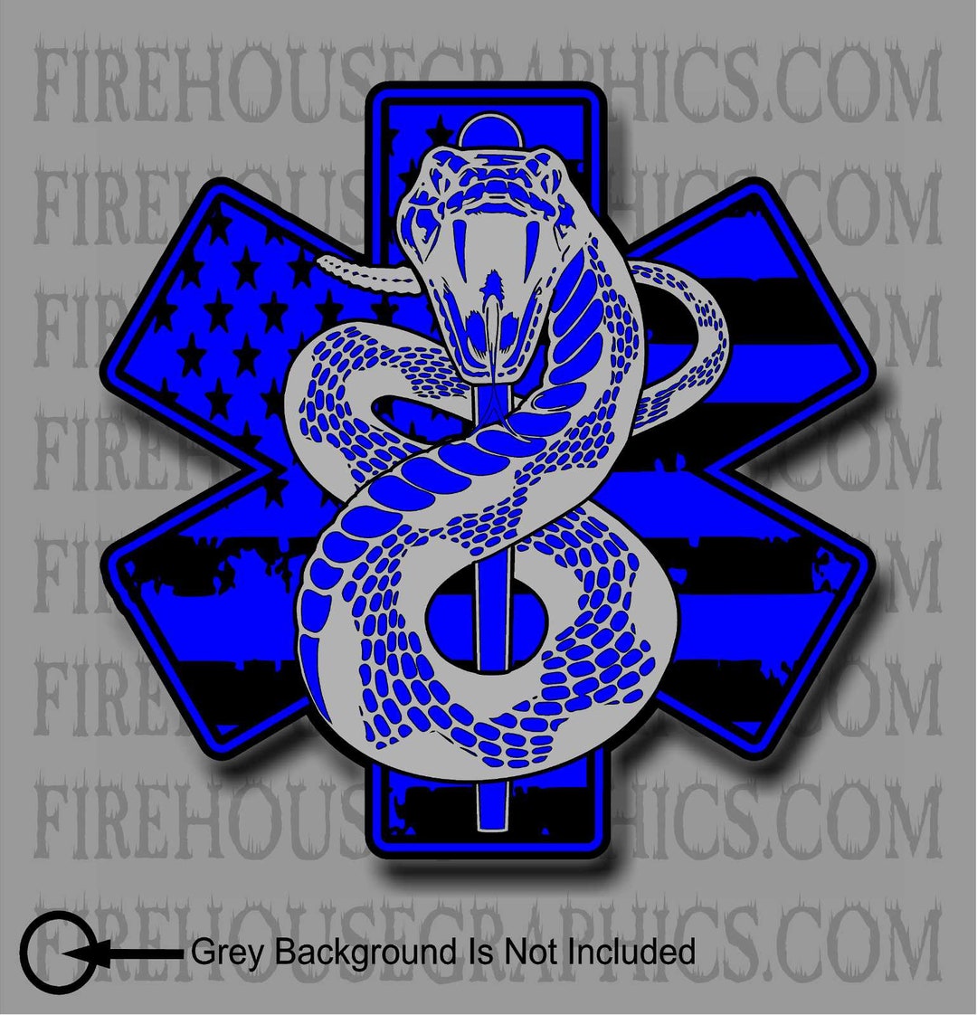 EMS Star of Life EMT Paramedic Medic American Flag Sticker Decal - Etsy