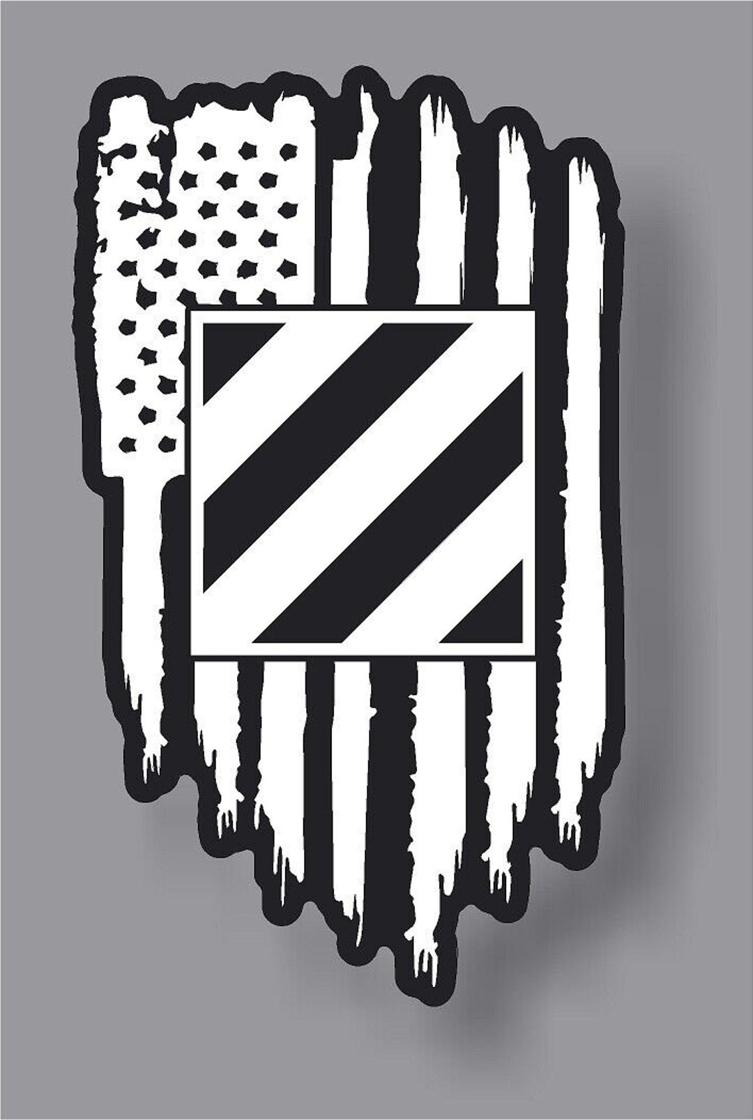 3rd Infantry Division Army Marne American Flag Veteran Sticker Decal - Etsy