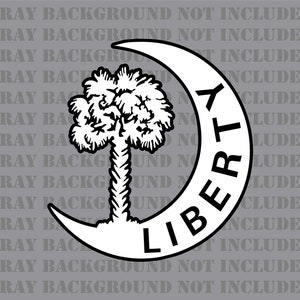 Nonreflective or Reflective SC Liberty Palm and Crescent Moon - Etsy