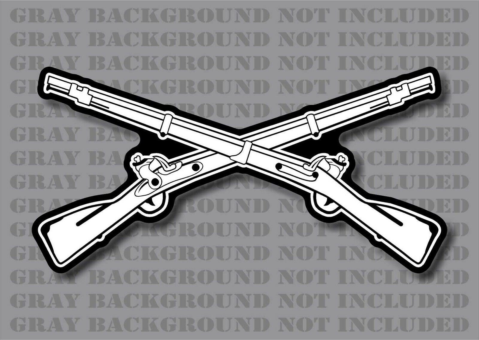 Infantry Crossed Rifles Tattoo