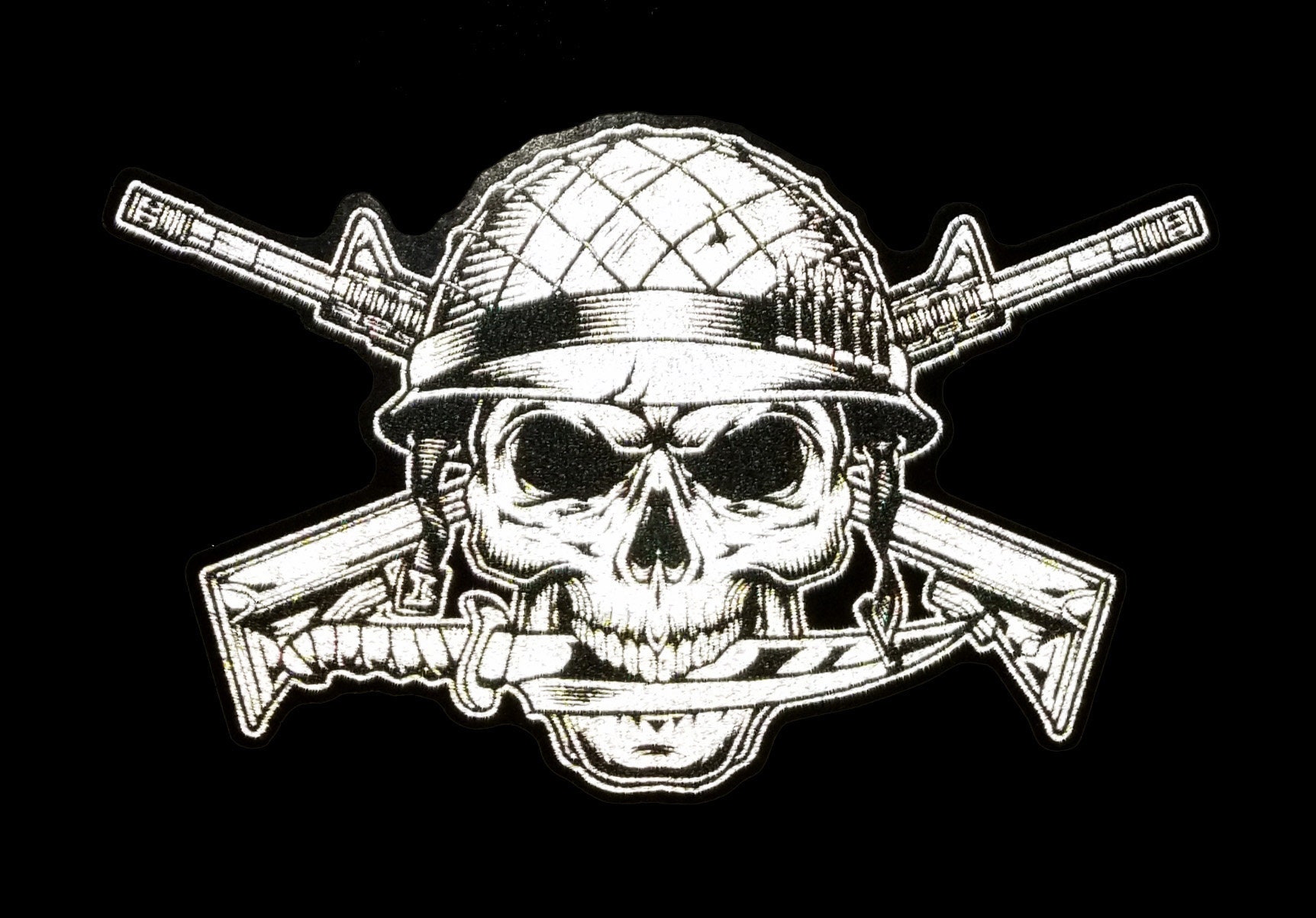Reflective American Flag US Marine Corps Army Skull USA | Etsy