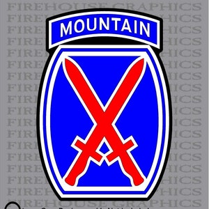 10th Mountain Division Army American Flag Sticker Decal - Etsy