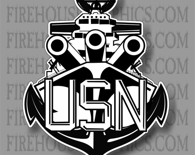Navy Veteran Battleship Destroyer Anchor Sailor USN American Flag ...