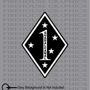 1st Marine Division 1st MARDIV USMC Marine Corps Veteran Sticker Decal ...