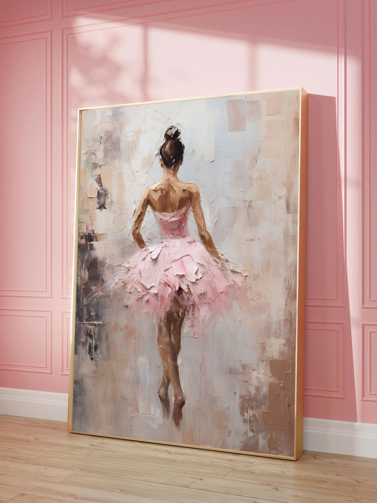 Ballerina Dancer Watercolor Print Pastel Blush Preppy Painting Poster ...