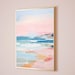 Pastel Blush Pink Coastal Beach Preppy Print Ocean Painting Poster Boho ...