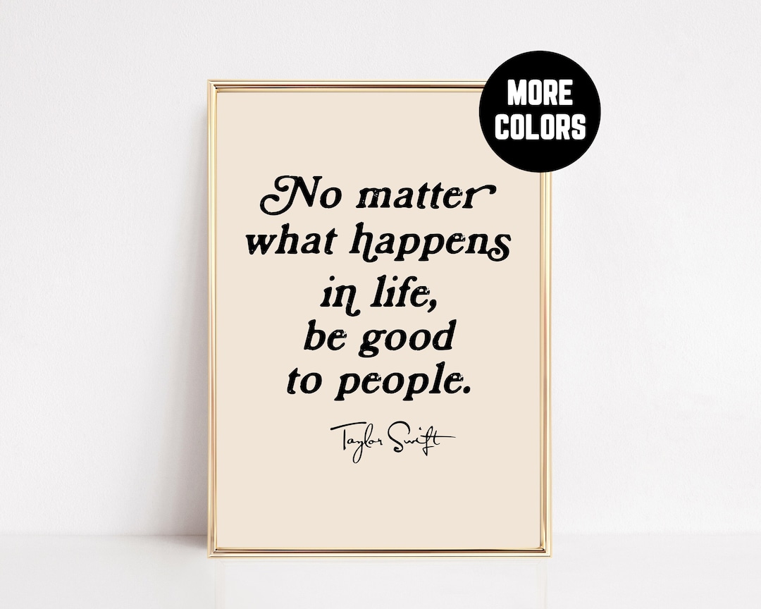 Taylor Swift Quote Print Song Typography Y2k Girly Preppy Swiftie Merch ...