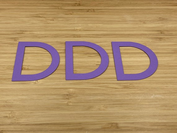 Letter D Die Cuts 25 Pieces Letter D Cut Outs Letter Die | Etsy