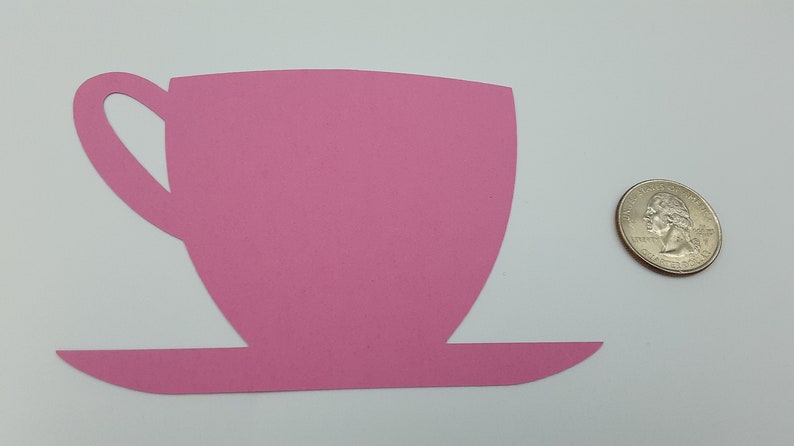 Tea Cup Die Cuts 25 Pieces Tea Cup Cut Outs Tea Party | Etsy