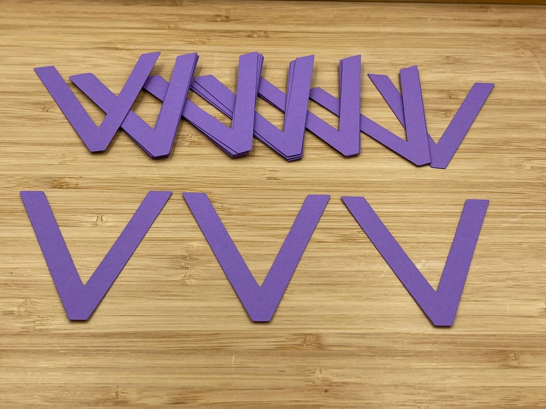 Letter V Die Cuts, 25 Pieces, Letter V Cut Outs, Letter Die Cuts ...