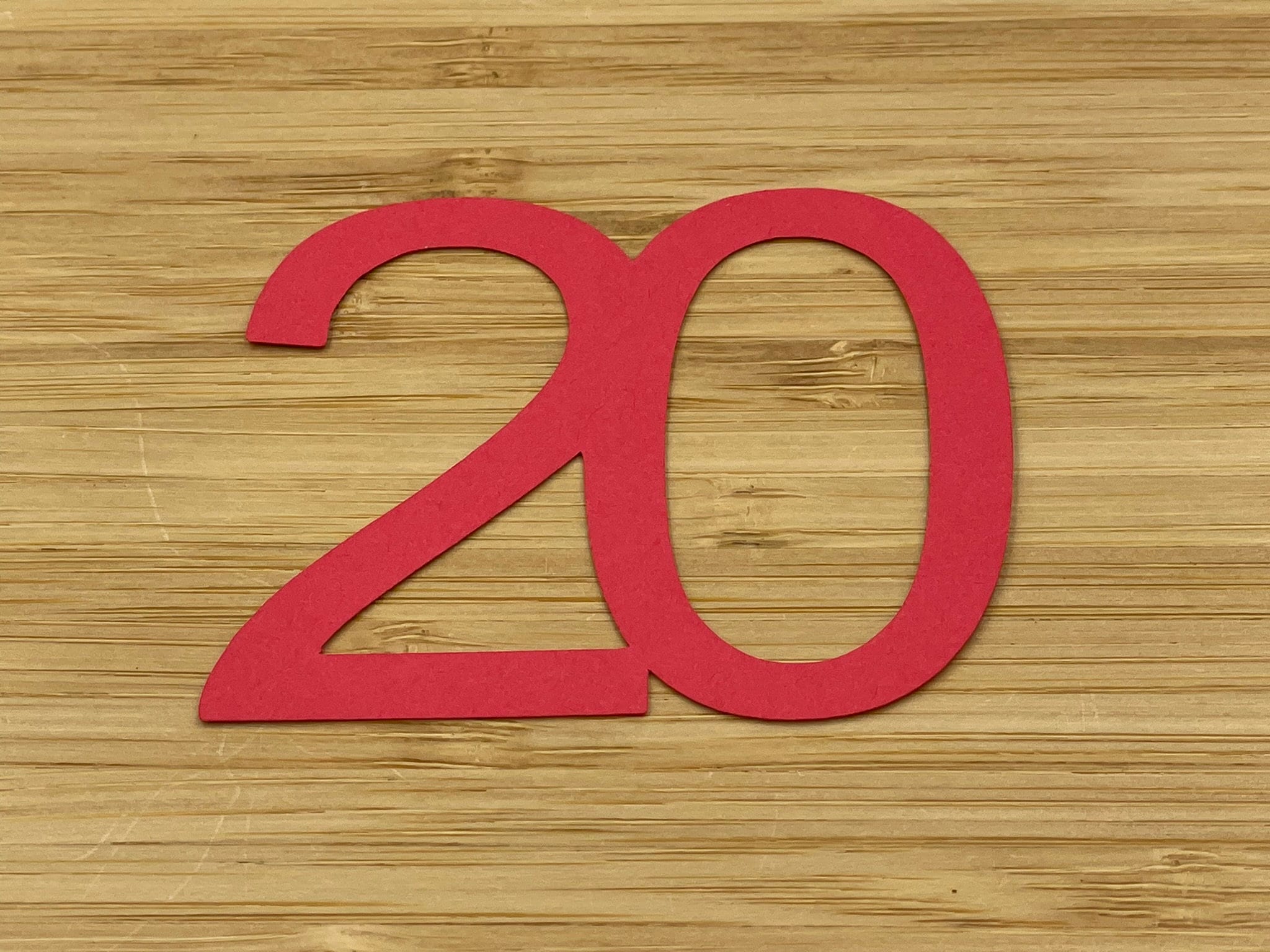 Number 20 Die Cuts 25 Pieces Number 20 Cut Outs Number Die | Etsy