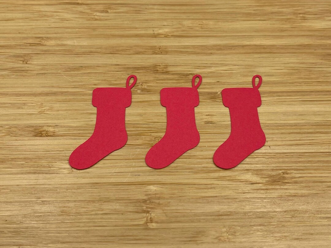 Christmas Stocking Die Cuts, 25 Pieces, Christmas Stocking Cut Outs ...