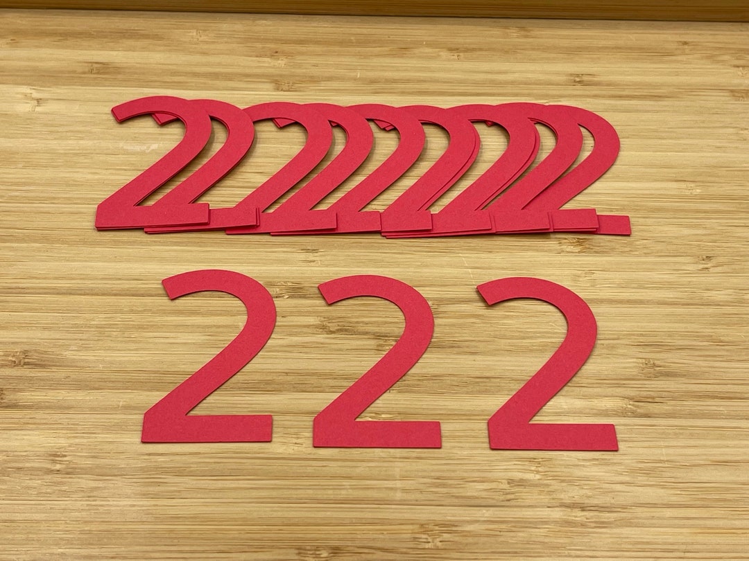 Number 2 Die Cuts, 25 Pieces, Number 2 Cut Outs, Number Die Cuts ...