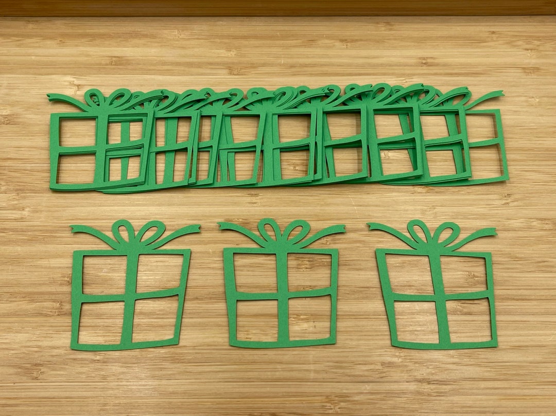 Present Die Cuts, 25 Pieces, Present Cut Outs, Christmas Die Cuts ...