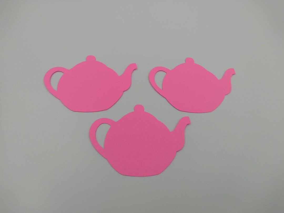 Teapot Die Cuts, 25 Pieces, Pink Teapots, Card Making, Embellishments ...