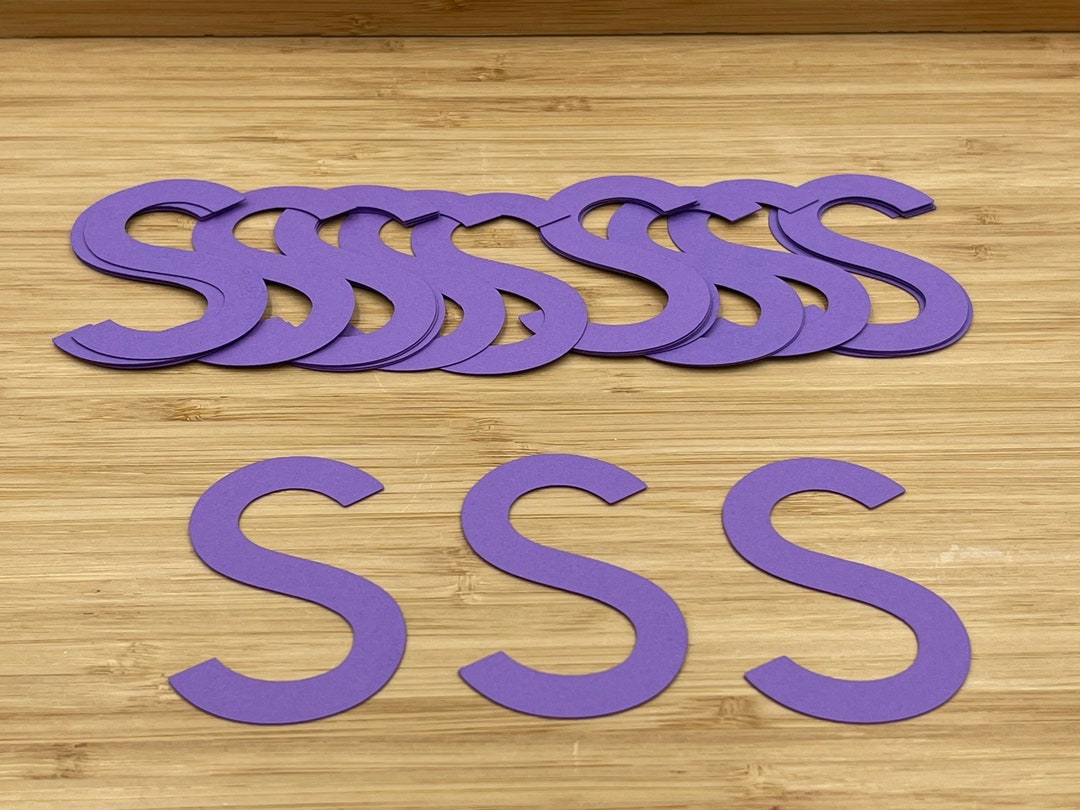 Letter S Die Cuts, 25 Pieces, Letter S Cut Outs, Letter Die Cuts ...