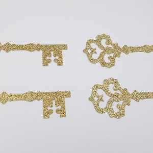 Glitter Key Die Cut, 12 Count, Gold Key, Gold Key Die Cuts, Key Cut ...