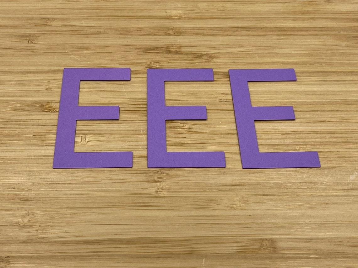 Letter E Die Cuts 25 Pieces Letter E Cut Outs Letter Die | Etsy