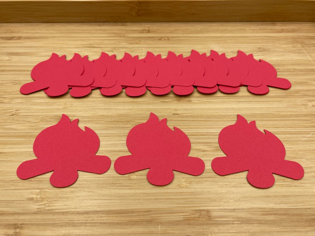 Campfire Die Cuts, 25 Pieces, Campfire Cut Outs, Camping Party Decor ...