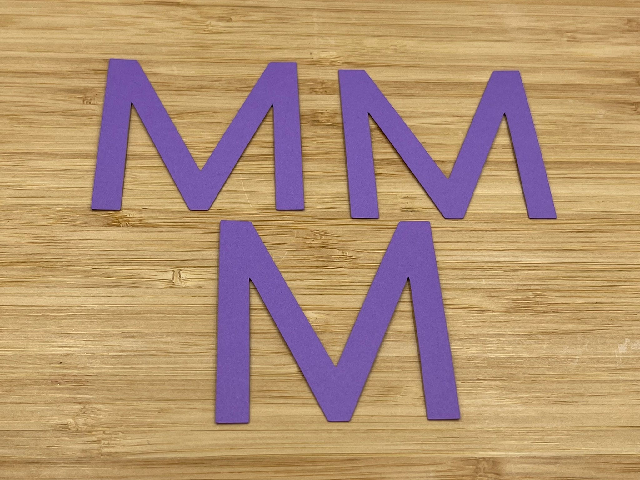 Letter M Die Cuts 25 Pieces Letter M Cut Outs Letter Die - Etsy