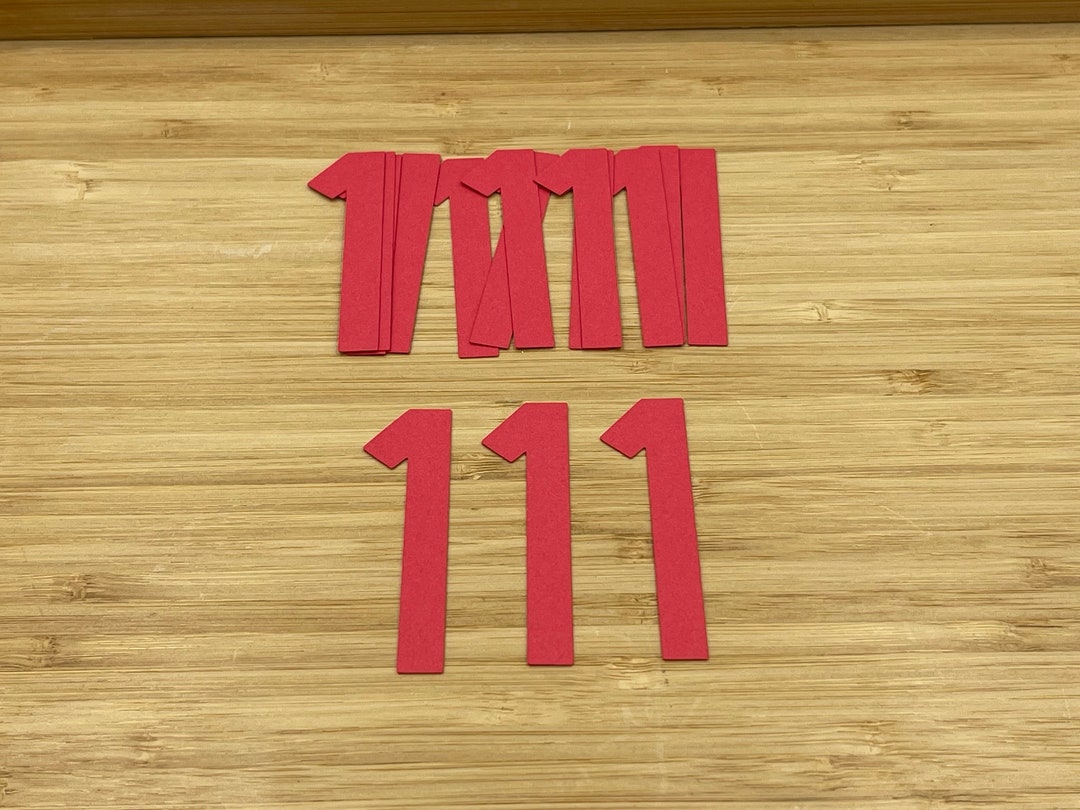 Number 1 Die Cuts, 25 Pieces, Number 1 Cut Outs, Number Die Cuts ...