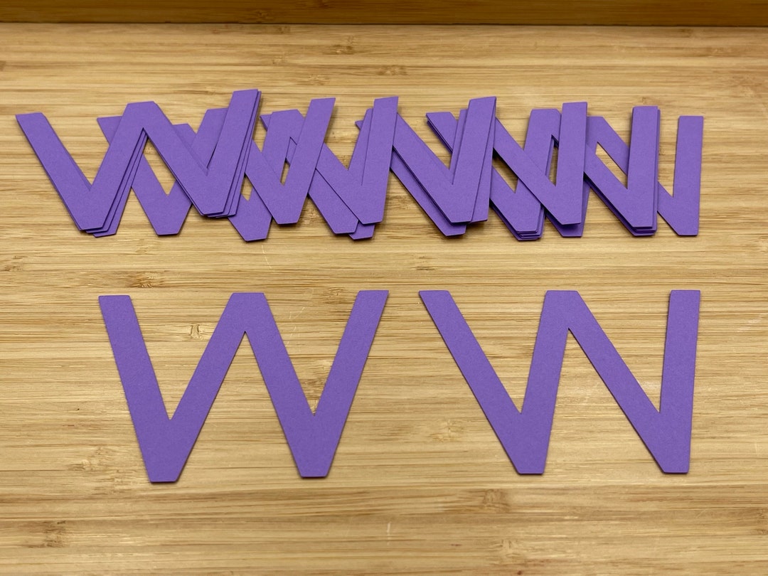 Letter W Die Cuts, 25 Pieces, Letter W Cut Outs, Letter Die Cuts ...