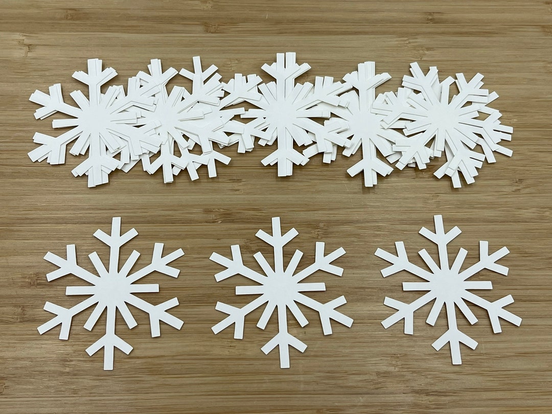 Snowflake Die Cuts, 25 Pieces, Snowflake Cut Outs, Christmas Snowflakes ...