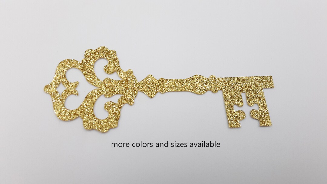 Glitter Key Die Cut, 12 Count, Gold Key, Gold Key Die Cuts, Key Cut ...