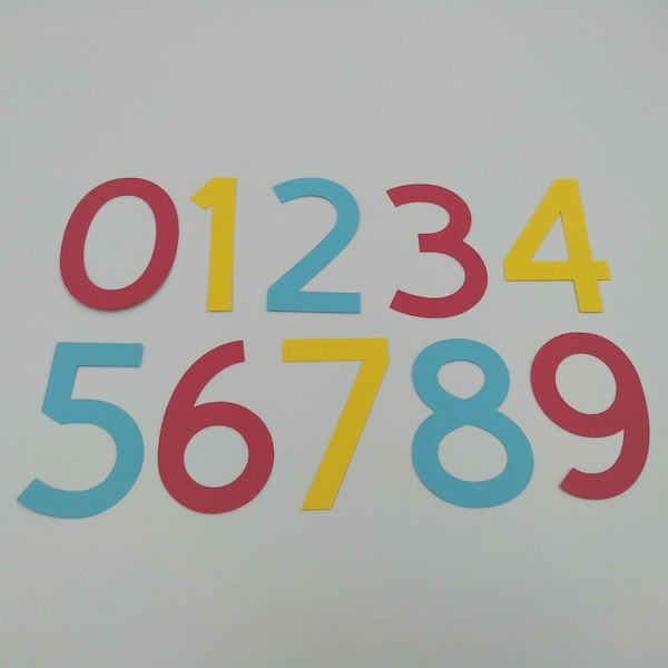 Die Cut Numbers - Etsy