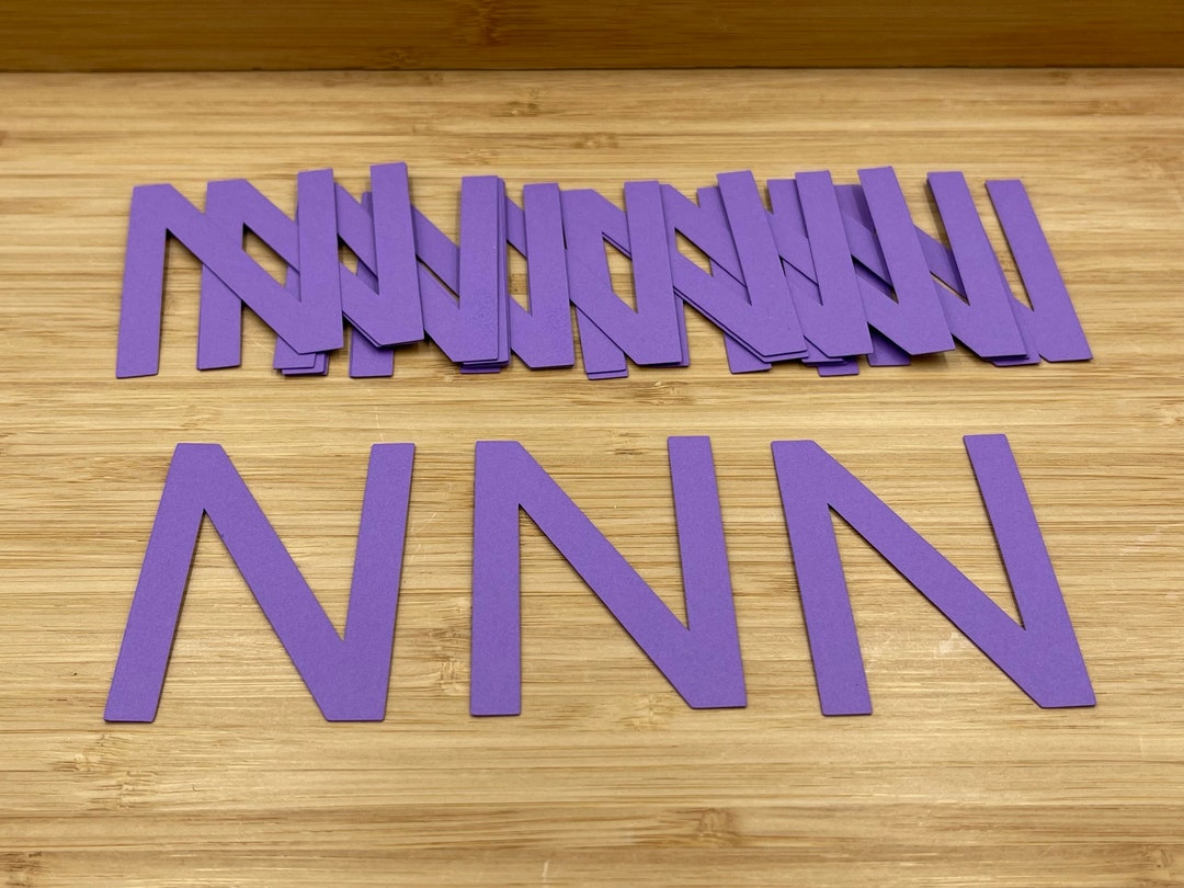 Letter N Die Cuts, 25 Pieces, Letter N Cut Outs, Letter Die Cuts ...