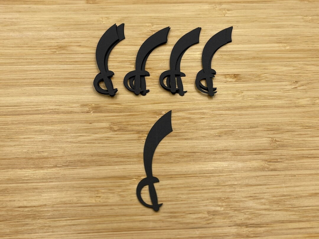 Sword Die Cuts, 25 Pieces, Sword Cut Outs, Pirate Party Decor, Pirate ...