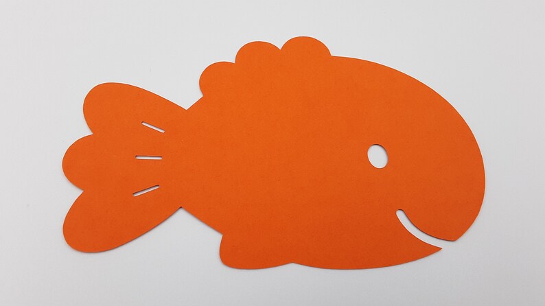 Fish Die Cuts 25 Count Fish Cut Outs Orange Fish Die Cuts | Etsy