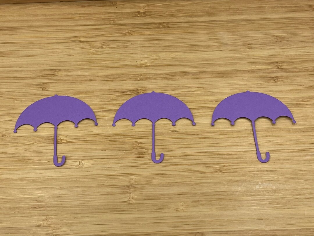 Umbrella Die Cuts, 25 Pieces, Umbrella Cut Outs, Spring Die Cuts ...
