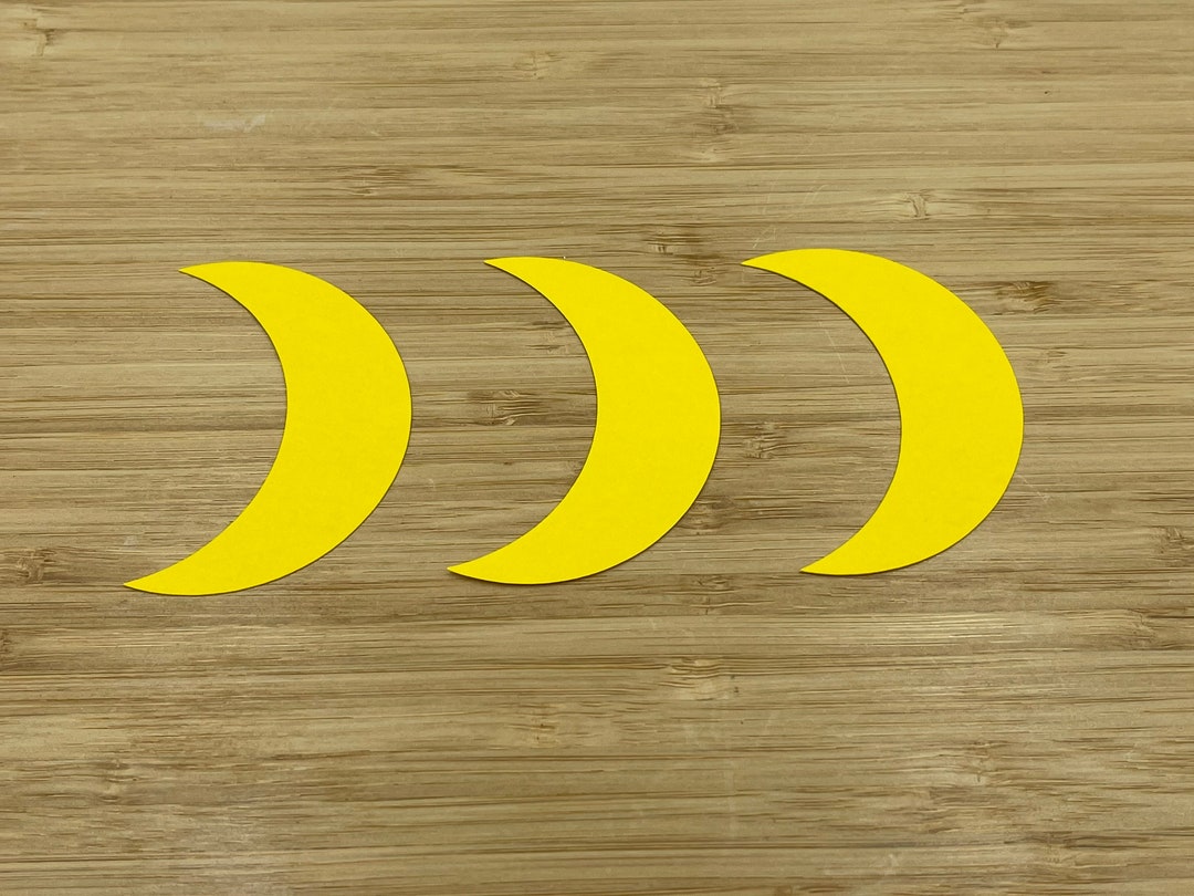 Moon Die Cuts, 25 Pieces, Moon Cut Outs, Die Cuts, Cut Outs, Paper Moon ...