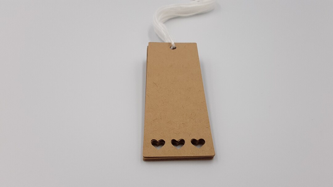 Fancy Tags, 50 Tags, String Included, Long Tags, Rectangle Tags, Tag ...