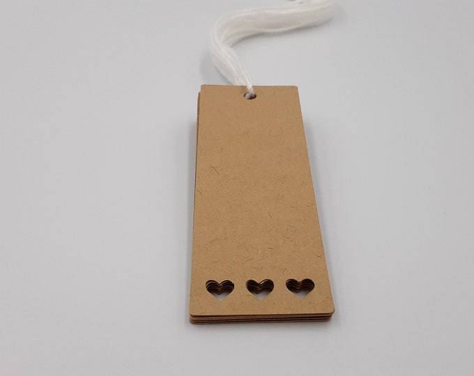 Heart Tags 50 Tags String Included Heart Party Favor Tags - Etsy
