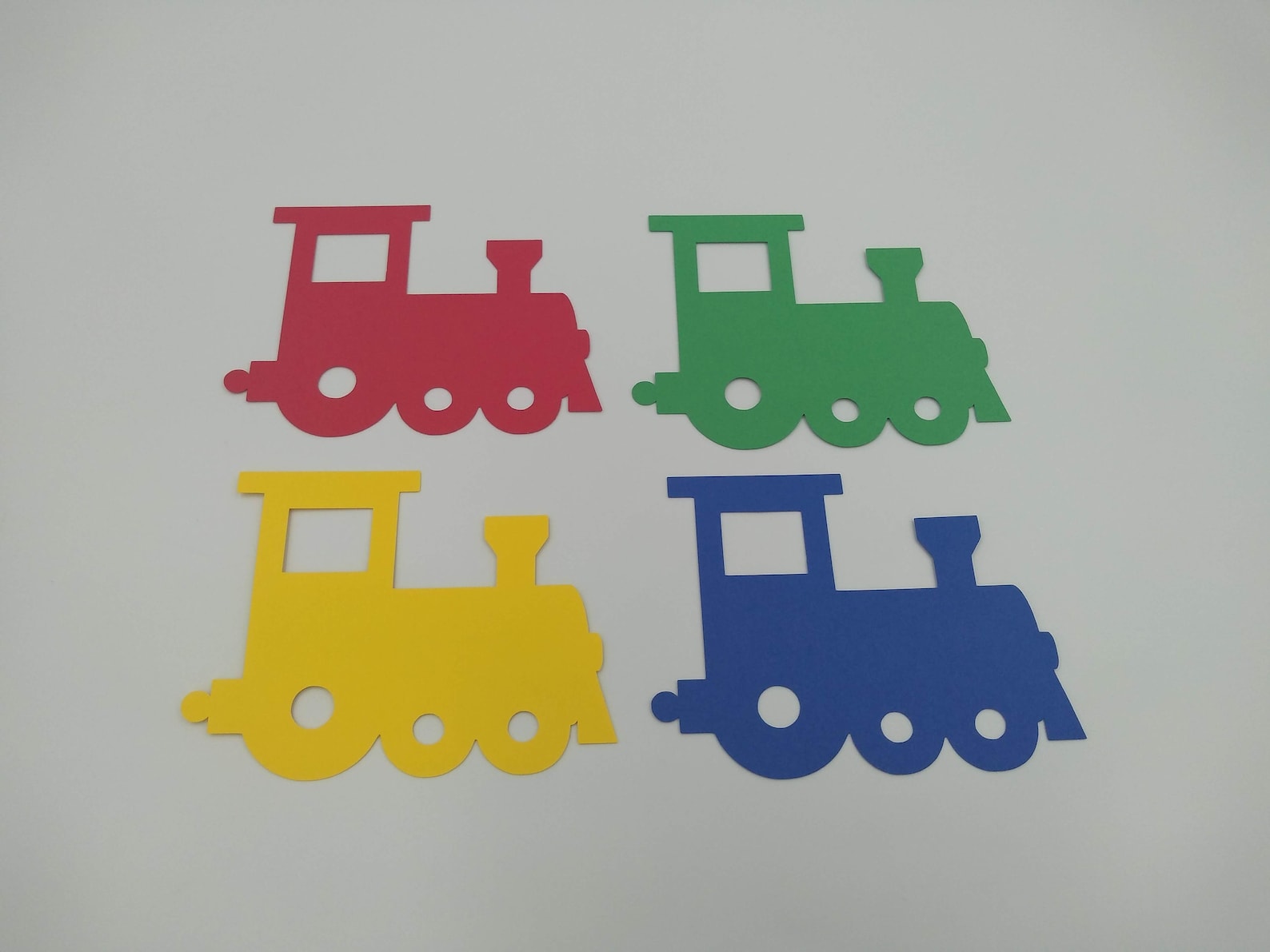 Train Die Cuts, Set of 24, Die Cuts, Train Party Decor, Train Decor ...