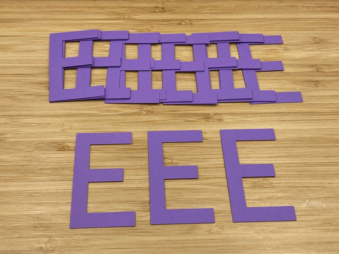Letter E Die Cuts, 25 Pieces, Letter E Cut Outs, Letter Die Cuts ...