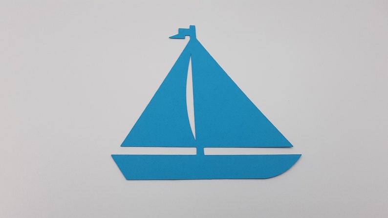 Sail Boat Die Cuts 25 Count Blue Sail Boats Card Making | Etsy