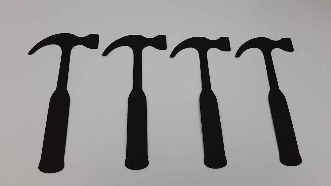 Hammer Die Cuts, 25 Count, Black Hammer Die Cuts, Tool Party Theme ...