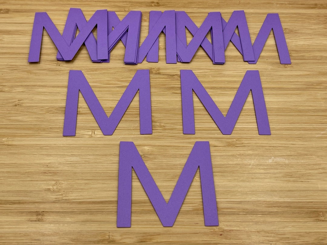 Letter M Die Cuts, 25 Pieces, Letter M Cut Outs, Letter Die Cuts ...