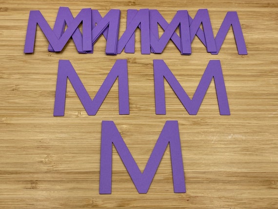 Letter M Die Cuts 25 Pieces Letter M Cut Outs Letter Die - Etsy